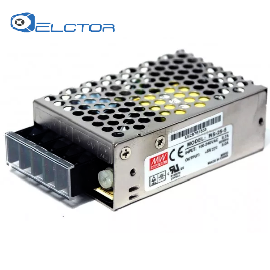 RS-25-5 mean well Импульсный блок питания 25W, 5V, 0-5.0A купить в ...